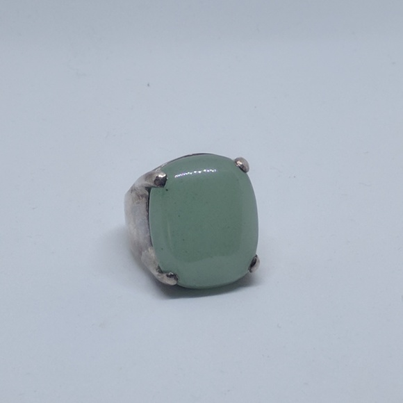 Jewelry | Pure Silver Ring With Light Green Natural Stone | Poshmark